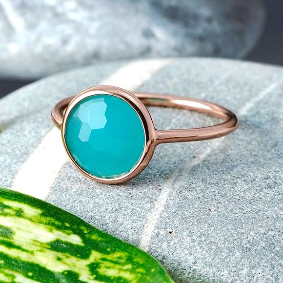 shablis | Jewelry | Nwt Amazonite Rose Gold Round Ring | Poshmark